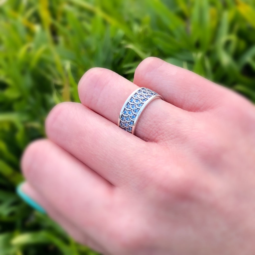 Mermaid Ring | Sterling Silver | Ocean Sparkles – Seaside Sparkle